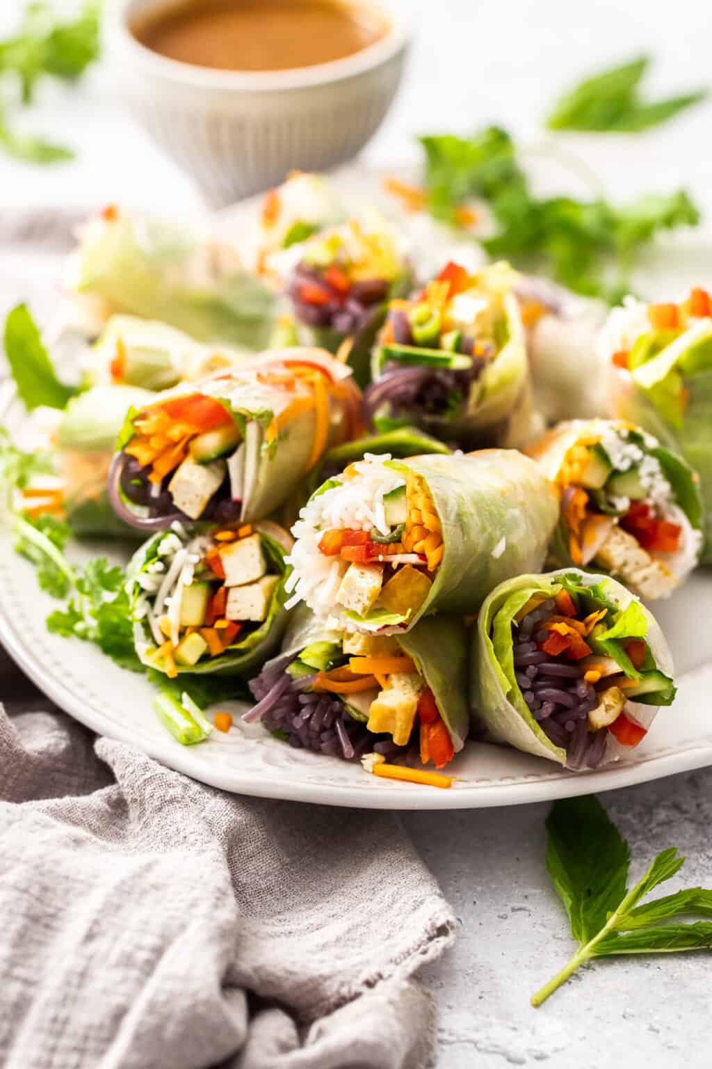 Vegetarian Salad Rolls - Hey Nutrition Lady