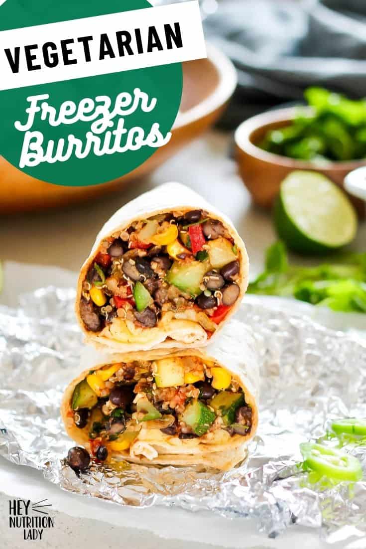 Black Bean and Quinoa Freezer Burritos - Hey Nutrition Lady