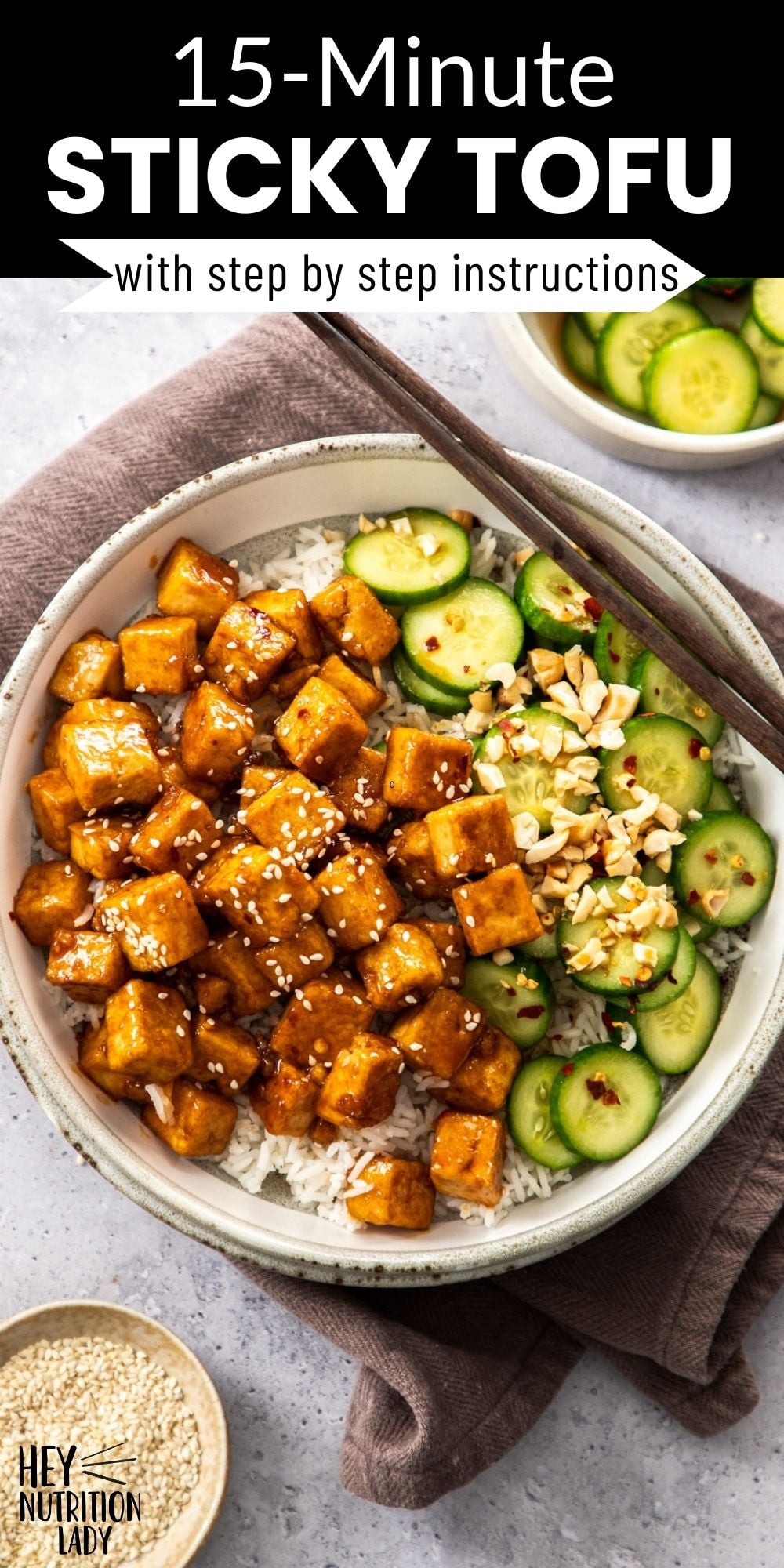 Sticky Tofu - Hey Nutrition Lady