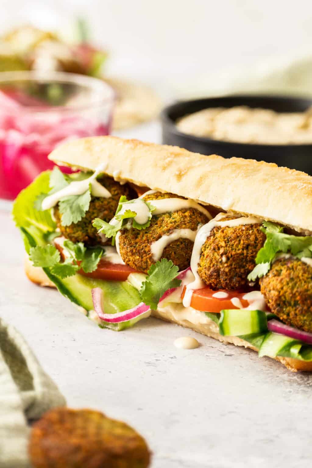 Falafel Sandwich - Easy Vegan Recipe - Hey Nutrition Lady