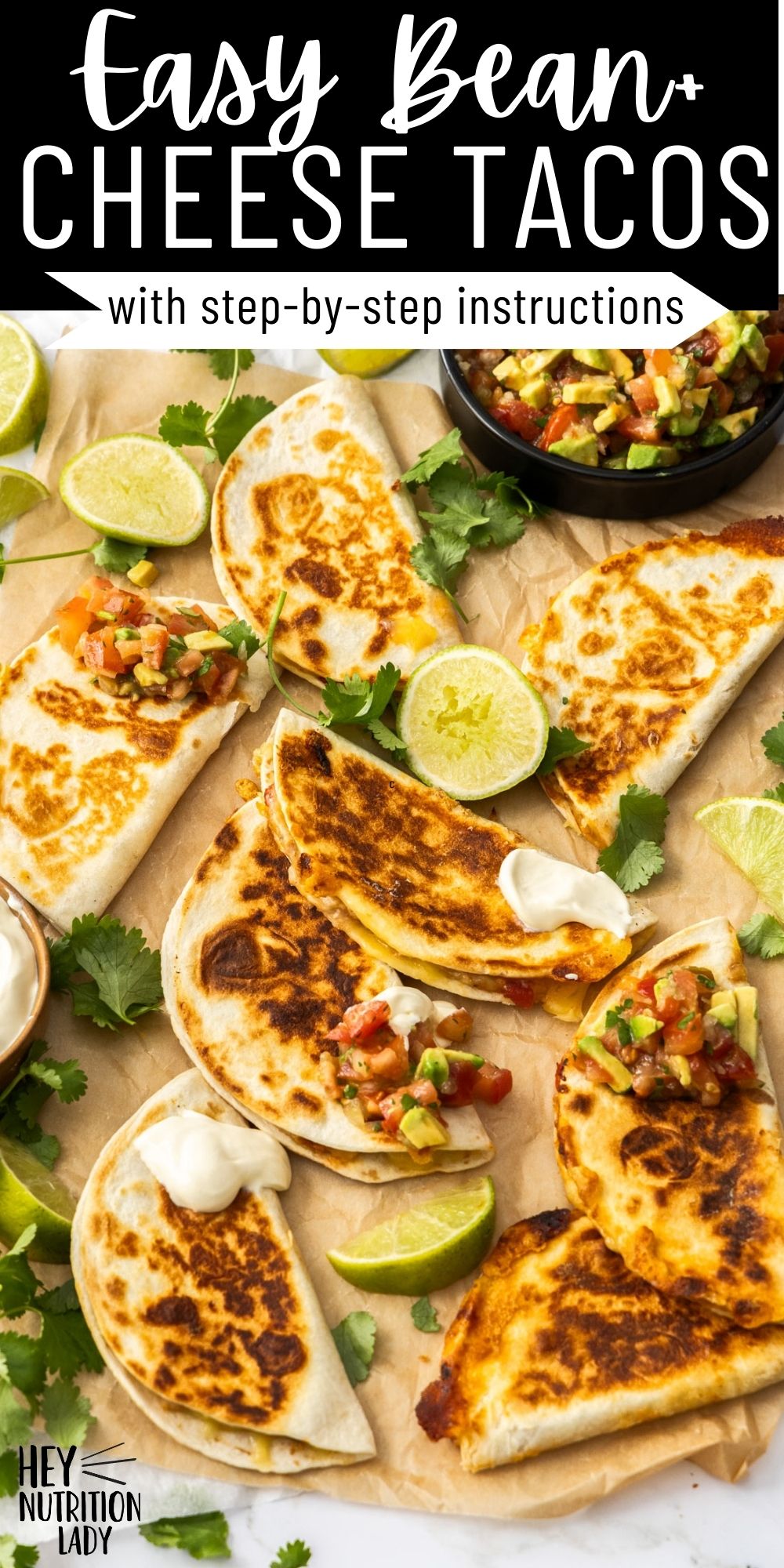 Crispy Bean and Cheese Tacos - Hey Nutrition Lady