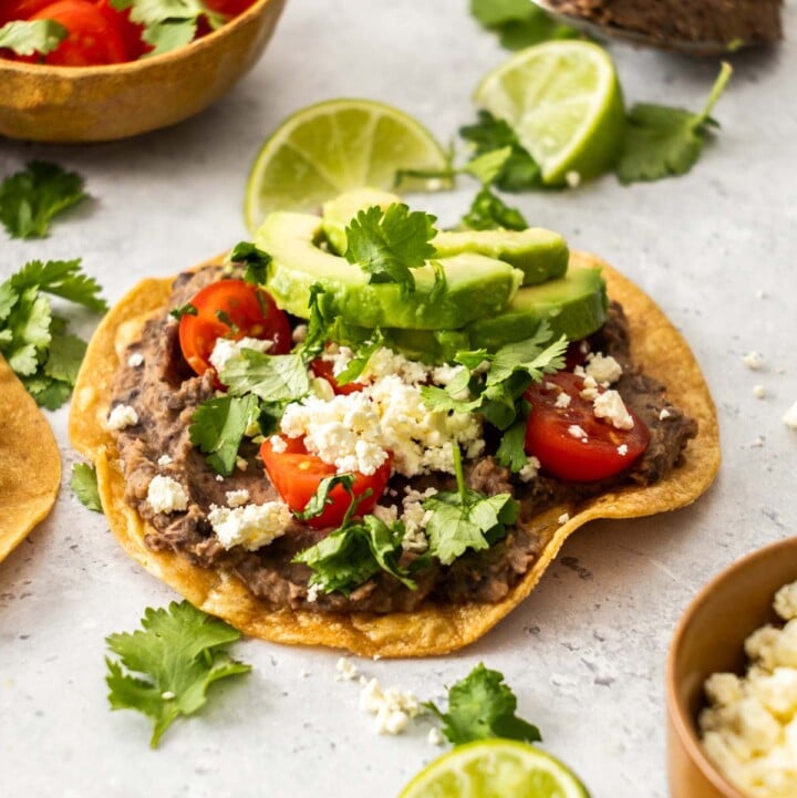 Black Bean Tostadas - Hey Nutrition Lady