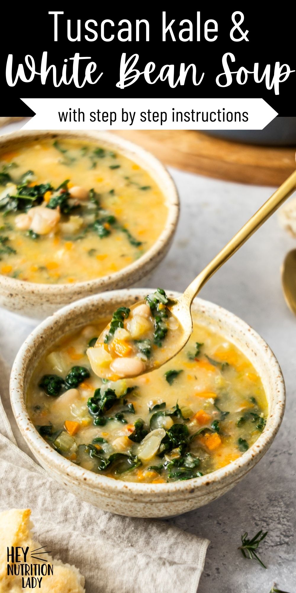 Creamy and Nourishing Kale and White Bean Soup - Hey Nutrition Lady